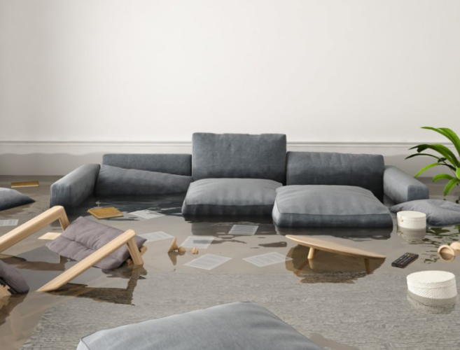 Furniture Water Damage - Damage Control